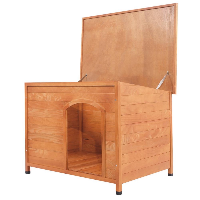 SalonMore Large Dog Kennel Winter Pet House Shelter Wooden Animal Hut ...