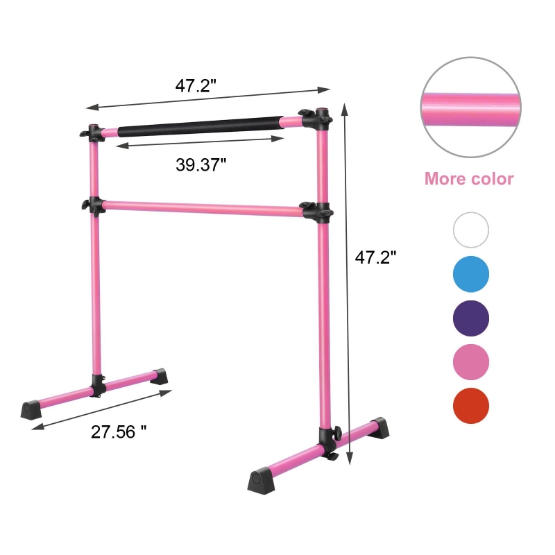 SalonMore Height Adjustable Ballet Barre Double Bars, Portable Stretch ...